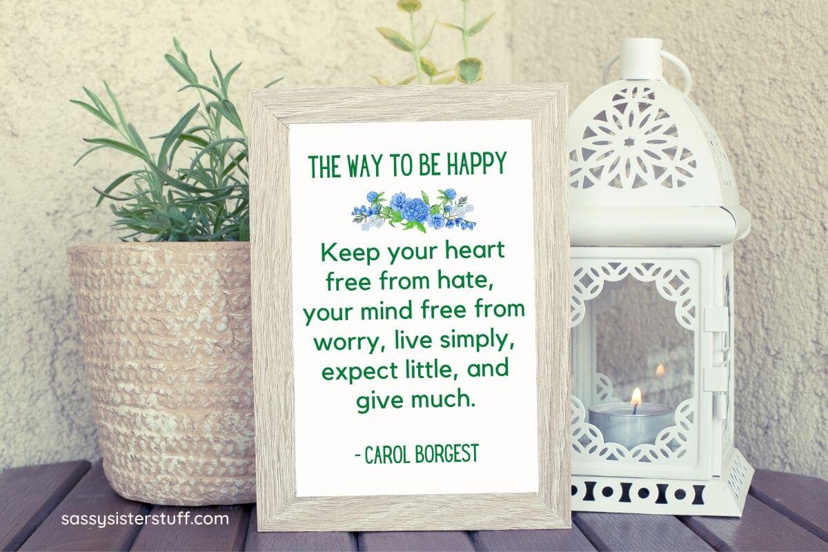 How to Live a Simple Life and Be Happy, Plus Quotes | Sassy Sister Stuff